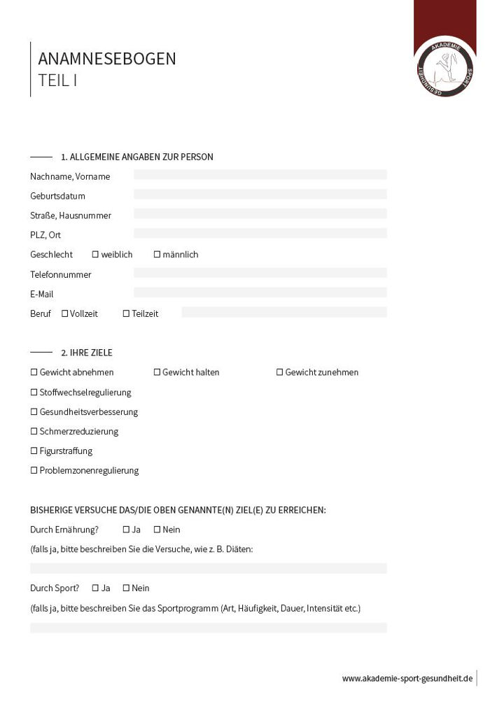 Der Anamnesebogen – ein unerlässliches Tool für Ernährungsberater